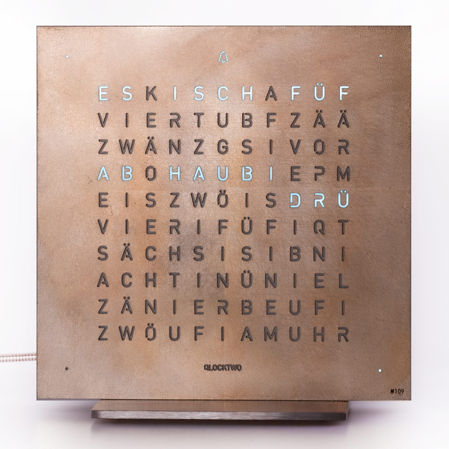 Qlocktwo Classic Creator’s Edition Rust – Schweizerdeutsch - Watch Outlet